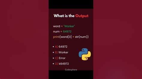 Whats The Output Python Pythonprogramming Pythontutorial