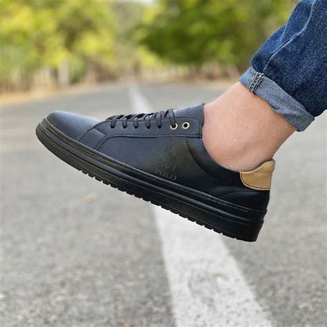 پوشاکس ونس مردانه مشکی مدل پولو کفی طبی کد1424 پوشاکس