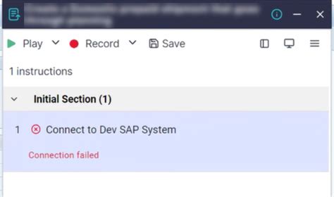 Sap Gui Connection With Scriptbuilder Issue Connection Failed