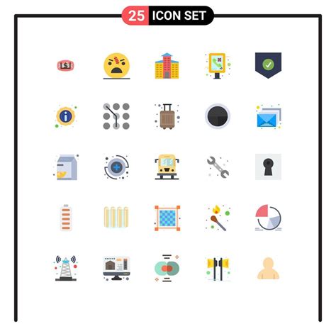 Set Of 25 Modern Ui Icons Symbols Signs For Protect Public Zombie Phone Info Graphic Editable