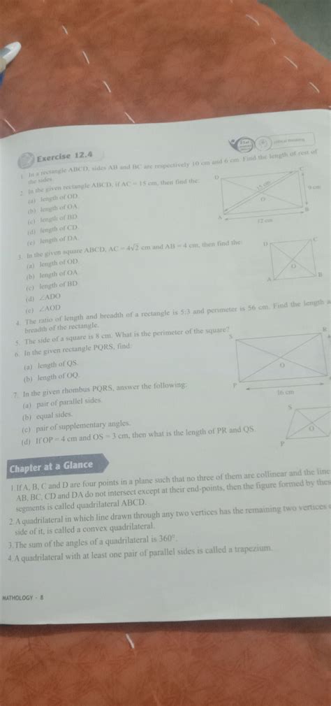 Exercise 124 21af Critical Thinking In A Rectangle Abcd Sides Ab And Bc
