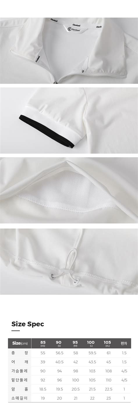 클리브랜드 골프웨어 105 추가할인 냉감 트리코트 반집업 루즈핏 여성 반팔 골프티셔츠cgwts32631wh