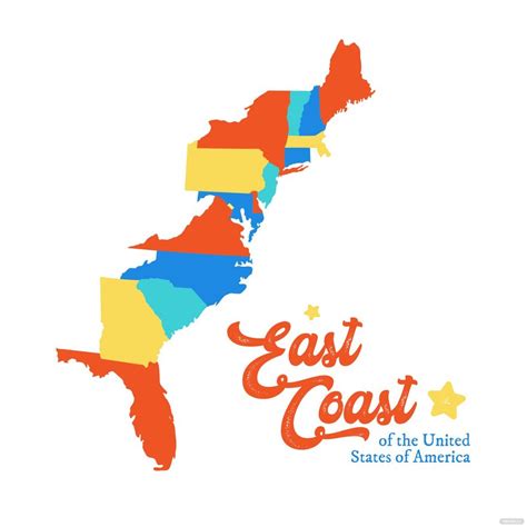 Printable Map Of East Coast Usa