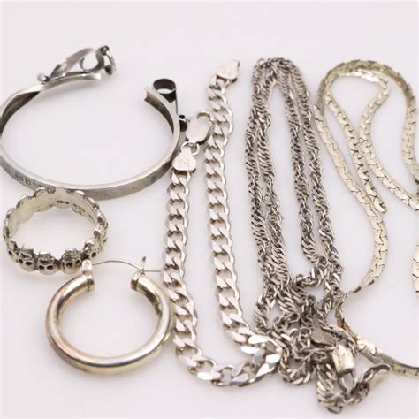 Sterling Silver Jewelry 6 Pieces Property Room