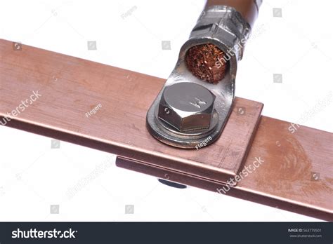 Electrical Copper Bus Isolated On White Stock Photo Shutterstock