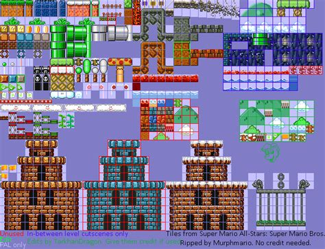 Tileset Super Mario All Stars Super Mario Bros And The Lost Levels