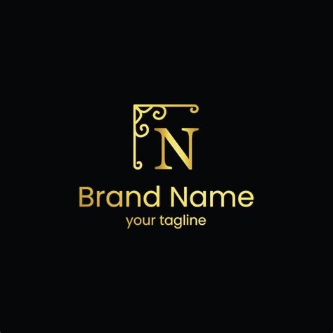 Premium Vector N Letter Luxury Monogram Logo Design Template
