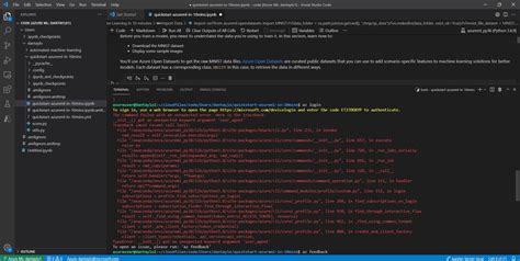 Az Login Fails From Vscode Terminal Inside Of An Azure Machine Learning
