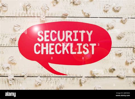 Conceptual Caption Security Checklistprotection Of Data And System