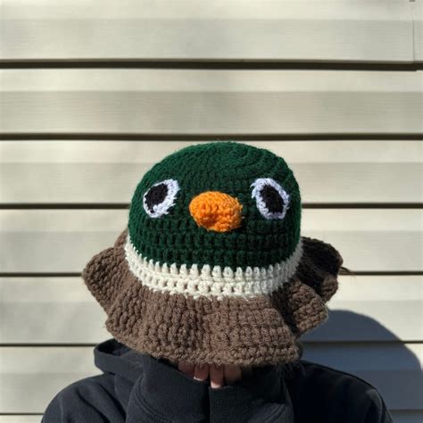 Crochet Mallard Duck Bucket Hat Mallard Hat Crochet Bucket Hat