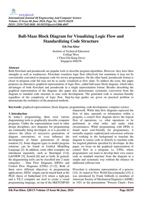 Pdf Ball Maze Block Diagram For Visualizing Logic Flow And Standardizing Code Structure