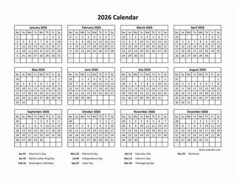 Printable 2026 Calendars Without Downloading