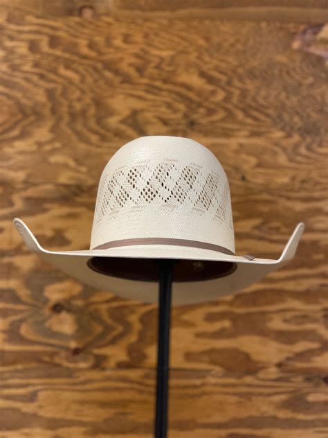 American Hat Co Straw 6300 Crown Minnick Brim 4 Chl Trim 2 Cahs