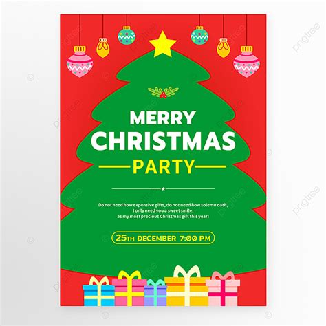 Christmas Tree Holiday Poster Template Vector Template Download On Pngtree