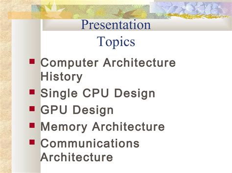 Computer Architecture PPT