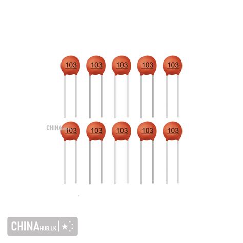 103pf Ceramic Disc Capacitor 50v 10 Pcs Pack Chinahublk