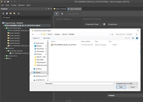 importing project components altium 365 workspace
