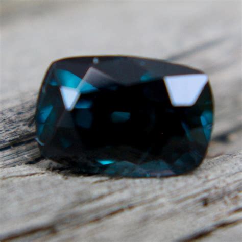 Teal Spinel Gemstone 092 Carat Cushion Cut Unheated Crystal Etsy
