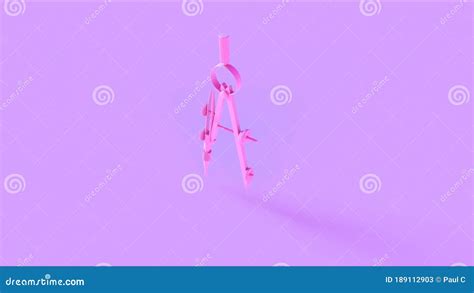 Pink Architects Compass Drawing Tool Stock Illustration Illustration Of Drawing Compass
