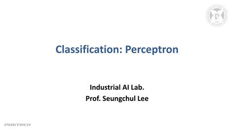 Pdf Classification Perceptron I I Iaimltopics05