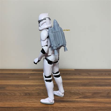 112 Clone Trooper Jetpack V2 Black Series Scale Etsy