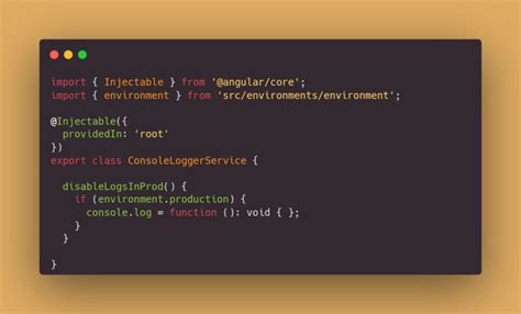 Angular Disable Console Log In Production Devsuhas