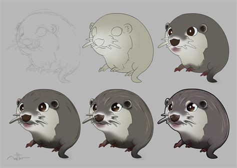 Process Chibi Otter By Obelisk4 On Deviantart