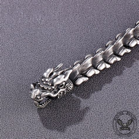 Domineering Dragon Stainless Steel Mens Bracelet Gthic