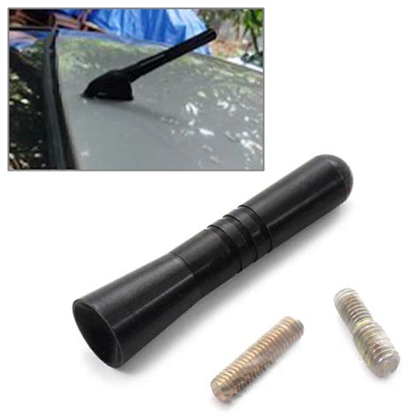 2 2and Aerial Antenna Mast Car Am Fm Radio Short Roof With Screws Black
