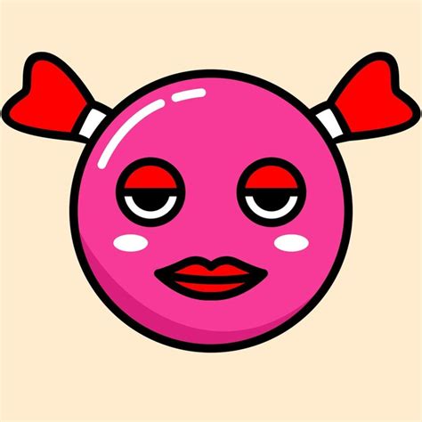 Premium Vector Circle Shape Cute Emoticon