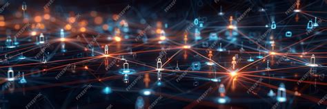 Premium Photo Interconnected Business Ecosystem Of Glowing Digital