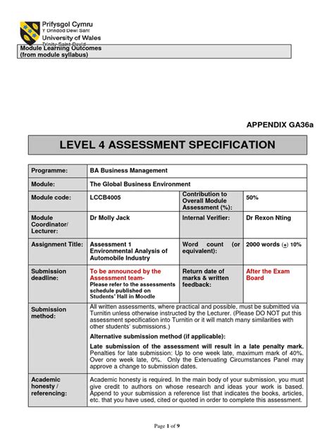 Lcbb4005 Global Business Environment Assessment 1 Pdf Critical