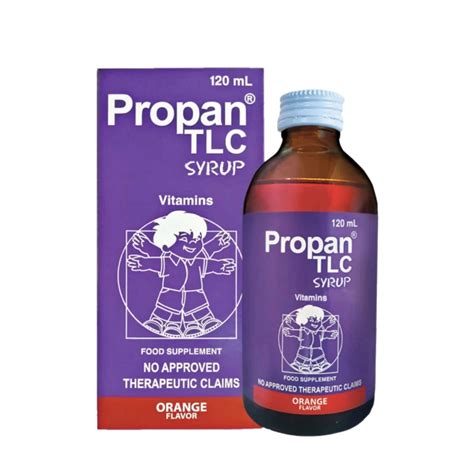Propan Tlc Vitamins Syrup Orange Flavour 120ml Expiry June 2026 Colabella