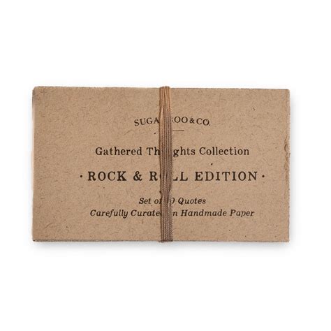 50 Gathered Thoughts Of Rock And Roll On Handmade Paper Sugarboo