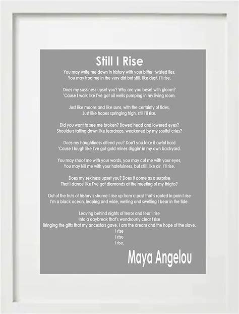 Still I Rise Poem Lyrics