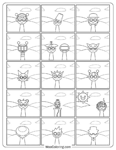 46 Sprunki Coloring Pages Free Pdf To Print Woo Coloring