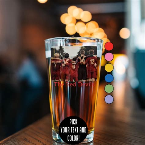 Personalized Printed Pint Photo Glass Custom Beer Glass Etsy