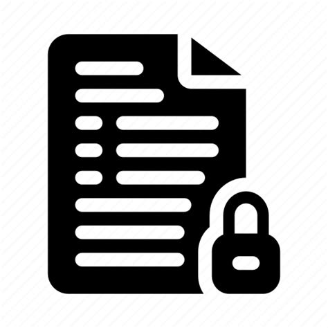 Encrypted File Encryption Privacy Padlock Document Icon Download On Iconfinder