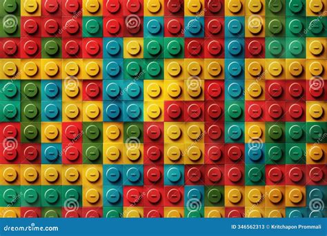 Lego Pattern Vector Drawing 254096277
