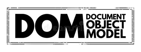 Dom Document Object Model Is A Programming Api For Html And Xml Documents Acronym Technology