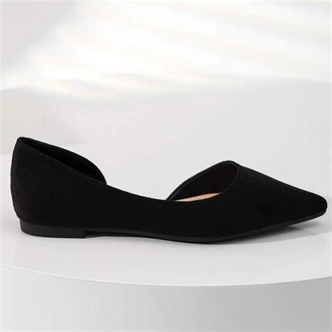 Black Pointed Toe Flats Ballet Pumps Flat Depop