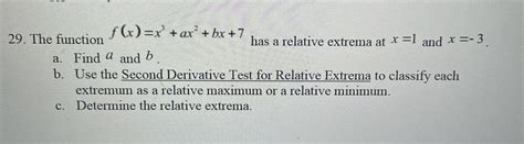 Calculus Second Derivative Test How Do You Find A And B Here R