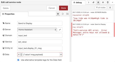 Node Red Service Call To Update Input Text Helper Node Red Home