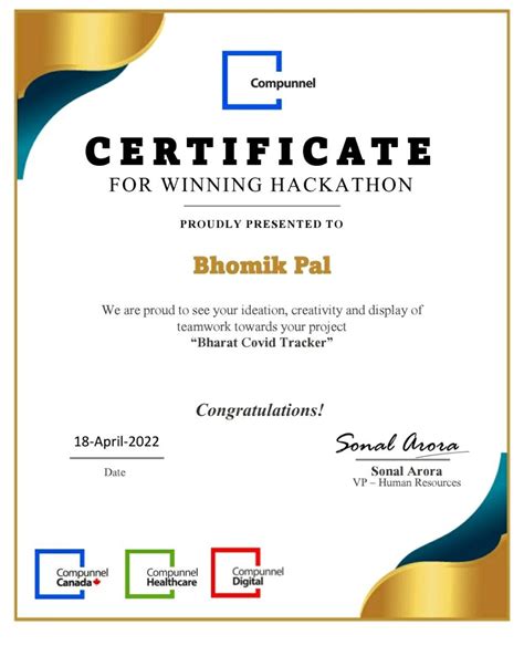 Bhomik Pal On Linkedin Pythonprogramming Thankyou Winning Certificate 15 Comments