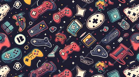 Gaming Pattern Wallpaper Premium Ai Generated Image
