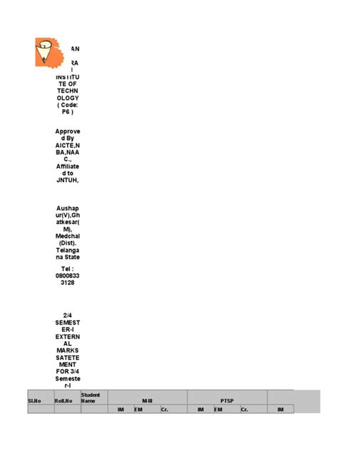 Ece 2016 2017 Internal N External Marks Pdf