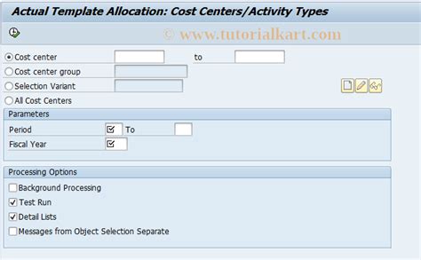 Kpas Sap Tcode Actl Template Allocation Cctracty Type