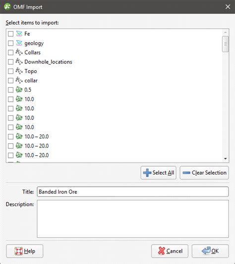 Open Mining Format Omf Export And Import