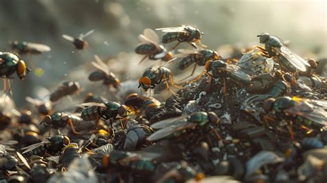 Premium Photo Flies On A Pile Of Trash