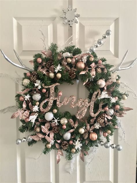 Made My Very Own Rose Gold Christmas Wreath Christmasdecor Christmas